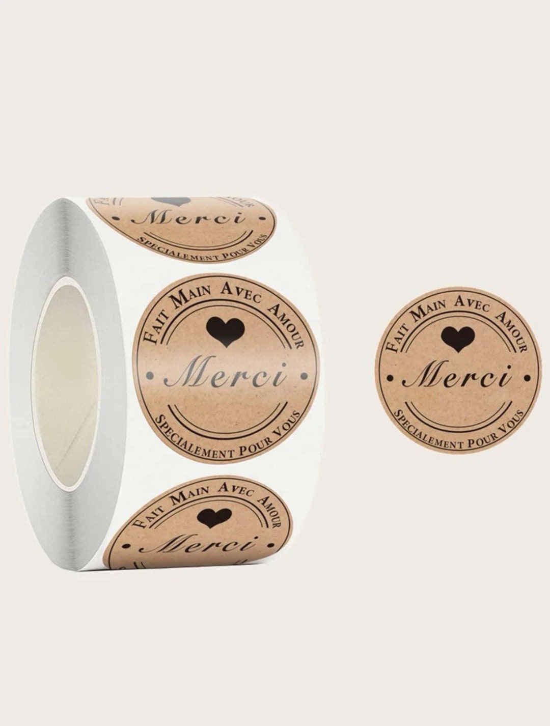 Merci Stickers - 1 Inch Stickers - Small Business Packing Stickers - Etsy