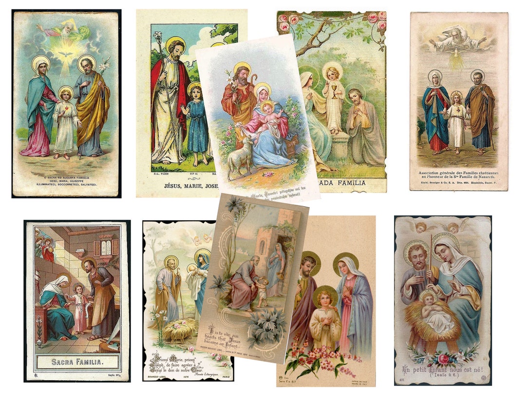 The Holy Family Collage, Digital Image, JPEG, Baby Jesus, Printable ...