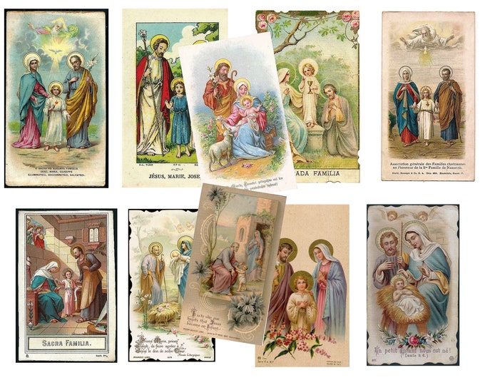 The Holy Family Collage, Digital Image, JPEG, Baby Jesus, Printable ...