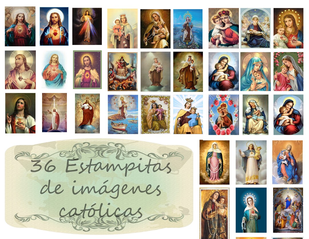 36 Printable Catholic Cards Collage Sheets Instant Download - Etsy