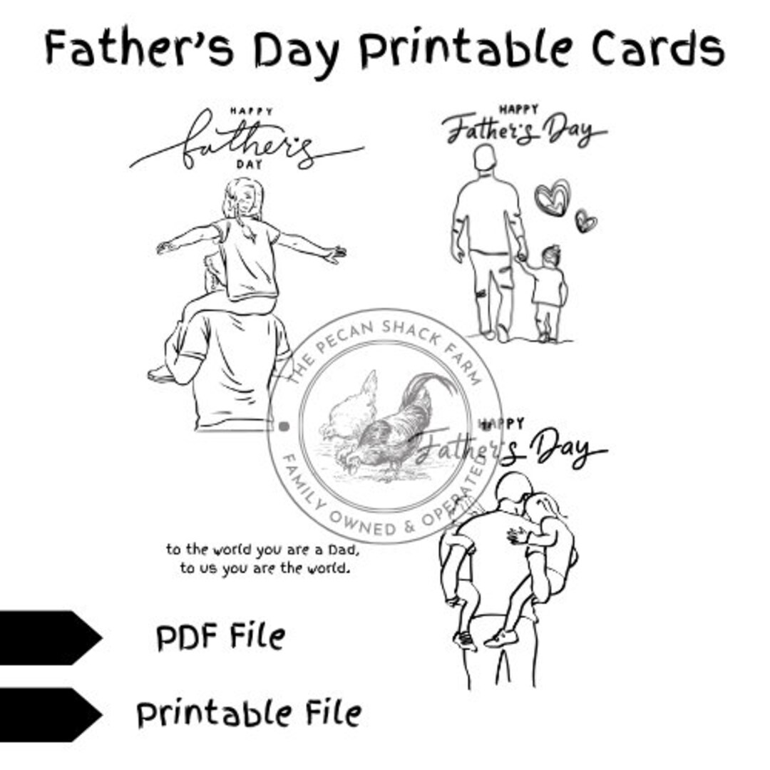 Father's Day Printable Cards - Etsy