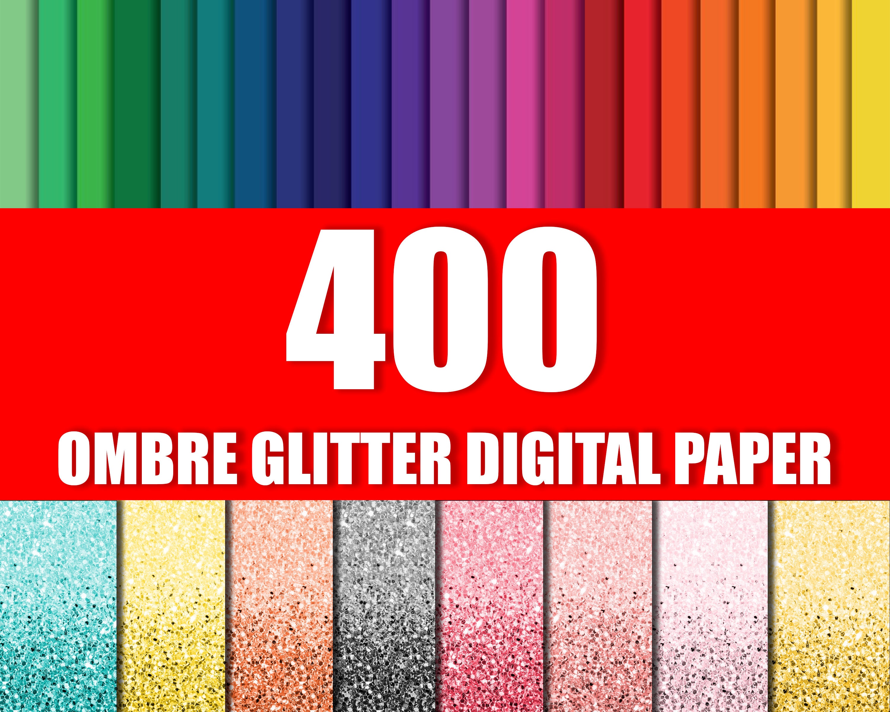 Ombre Glitter Digital Paper Glitter Textures Glitter | Etsy