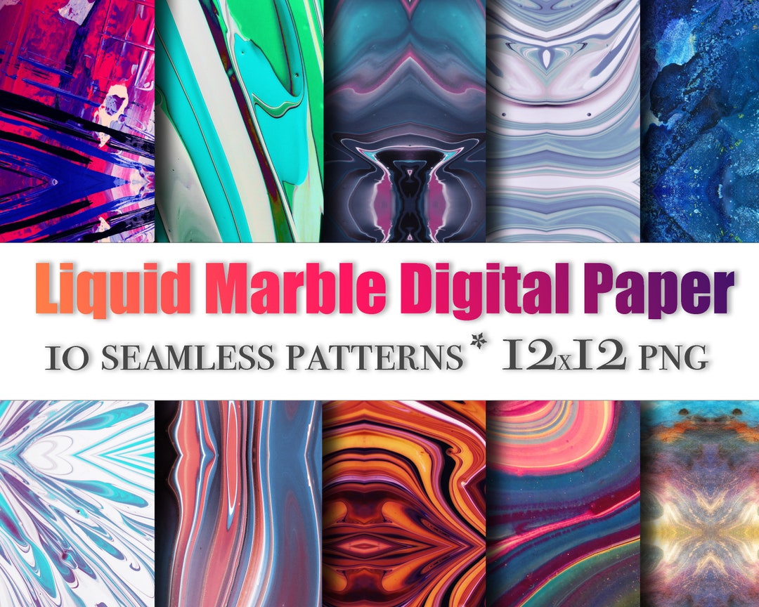 Abstract Liquid Seamless Patterns | Marble Textures | Marble Digital ...