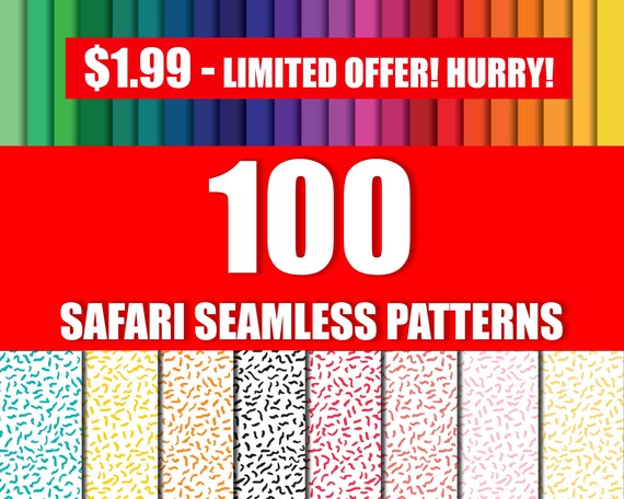 Safari Seamless Patterns Plaid Textures Safari Digital | Etsy