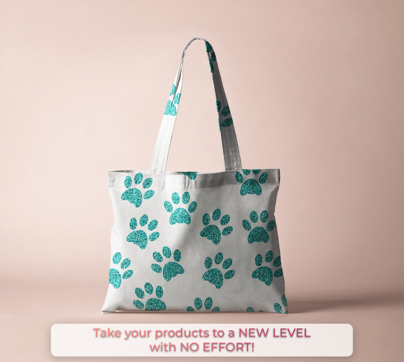 Glitter Paw Prints Dogs Seamless Patterns Dog Paws Digital | Etsy