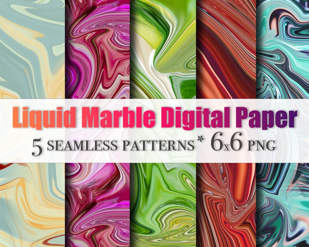 Liquid Marble Seamless Patterns | Marble Textures | Marble Digital ...