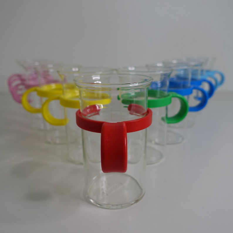 Set of 2 Blue BODUM Tea Glasses / Tea Cups Vintage Danish Design 1980 / ...