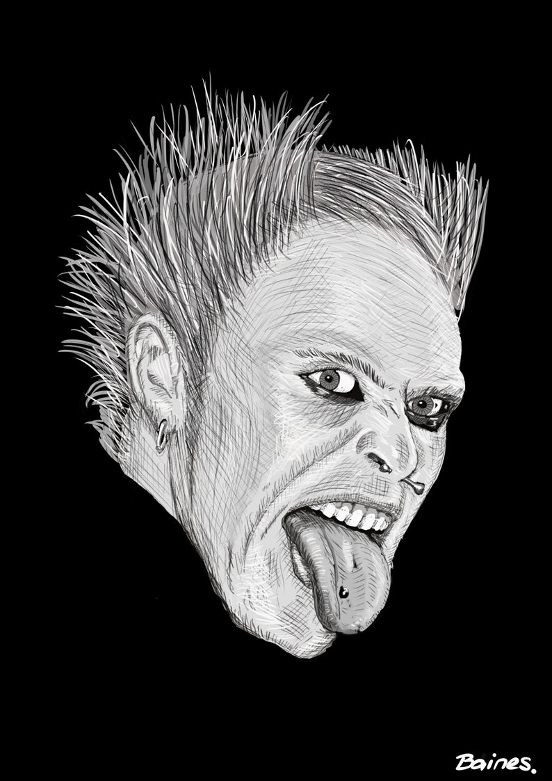 Keith Flint - Firestarter - the Prodigy A4 Print - Etsy