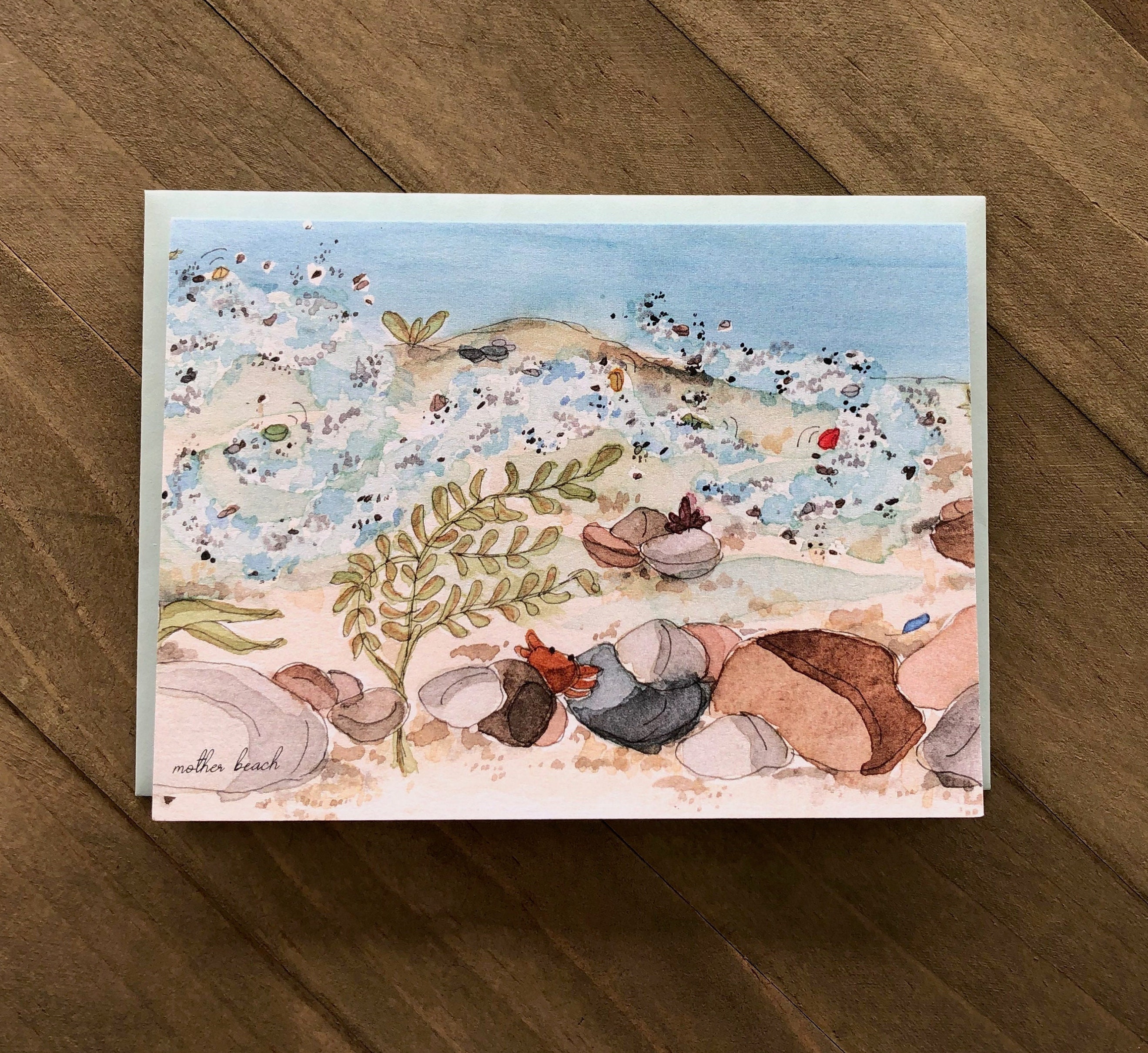 Beach-inspired Notecards Boxed Set of Six Assorted Beach Glass Theme ...