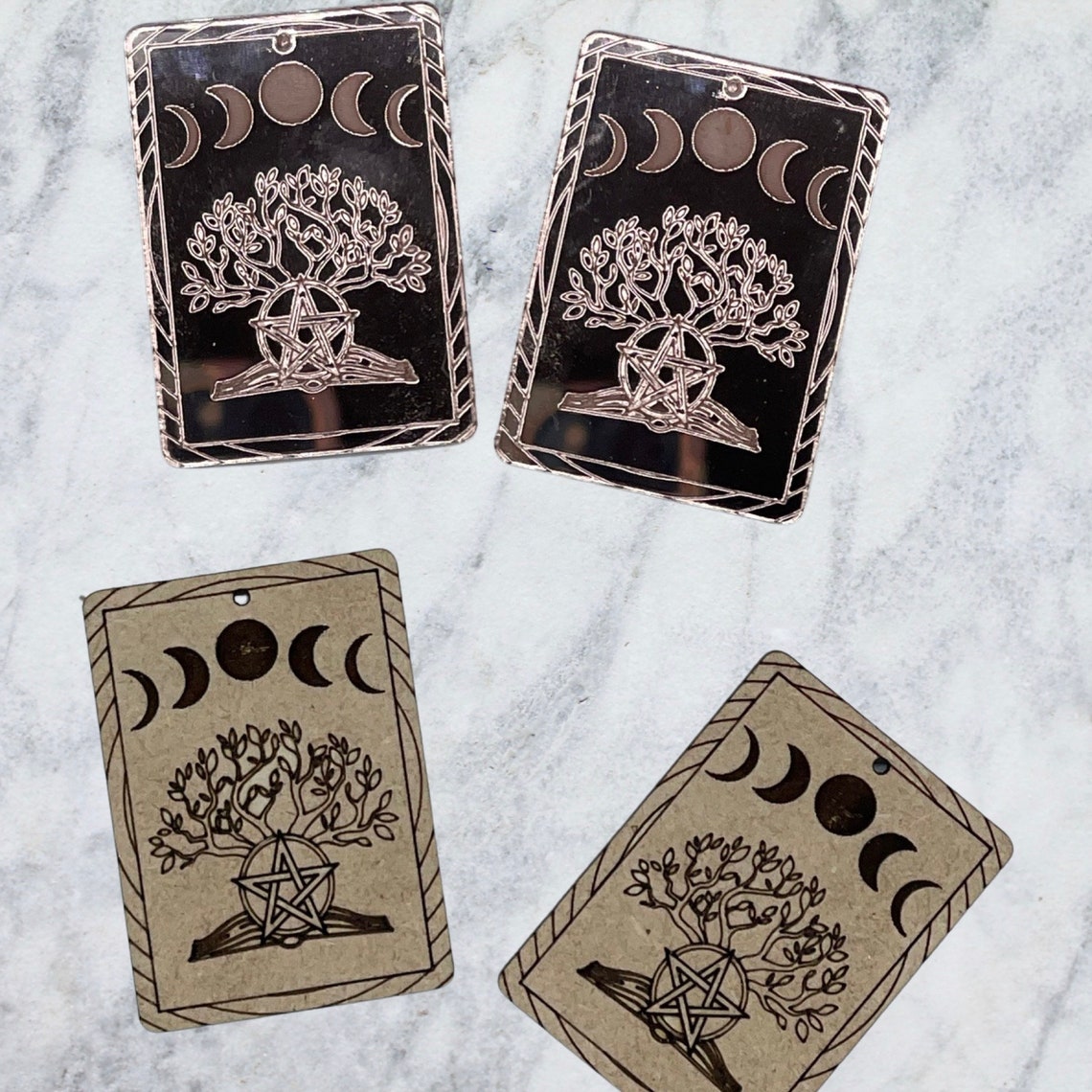 Halloween Tarot Card Tree of Life Book of Spells Pentagram - Etsy