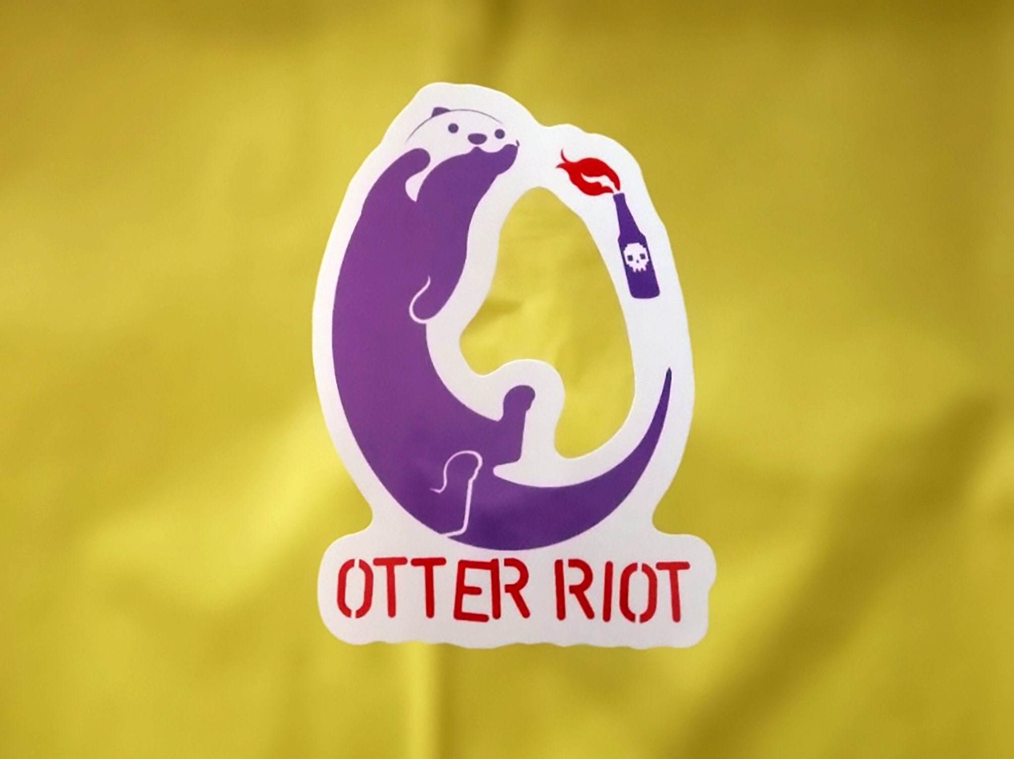 Otter Riot Logo Sticker, Cute, Punk, Kawaii, Mischievous, Playful ...