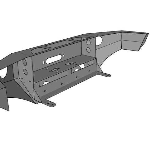 3rd Gen Toyota 4 Runner Front Winch Bumper DXF Files - Etsy