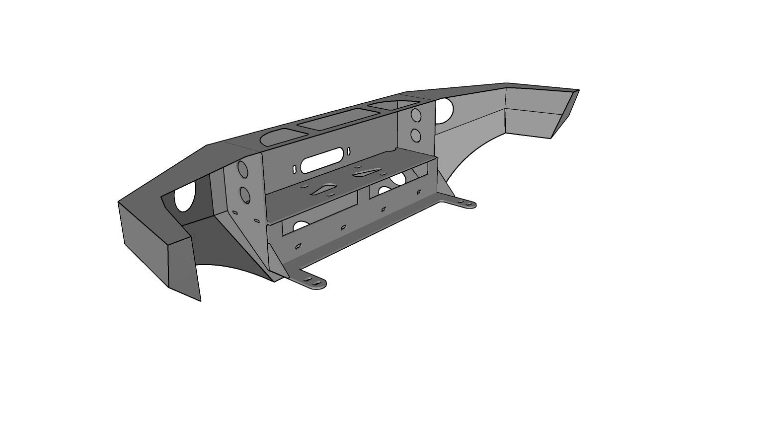 3rd Gen Toyota 4 Runner Front Winch Bumper DXF Files - Etsy