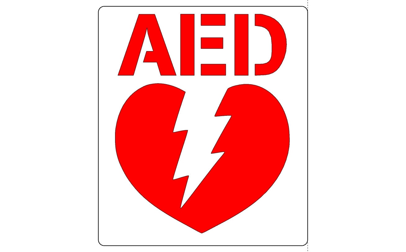 AED Machine Sign DXF CNC File - Etsy