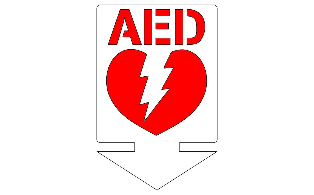 AED Machine Sign DXF CNC File - Etsy
