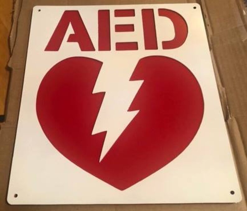 AED Machine Sign DXF CNC File - Etsy