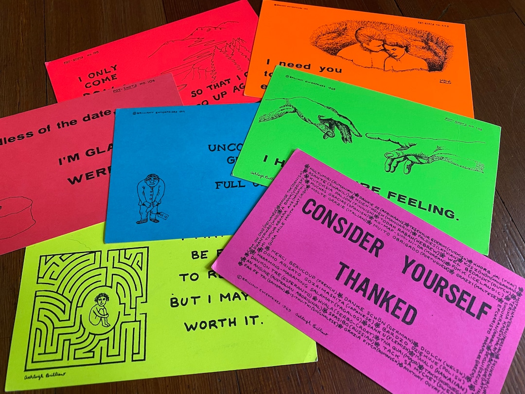 Funny Vintage Cards Fun Sayings Vintage Postcards 8 Vintage Cards 70's ...