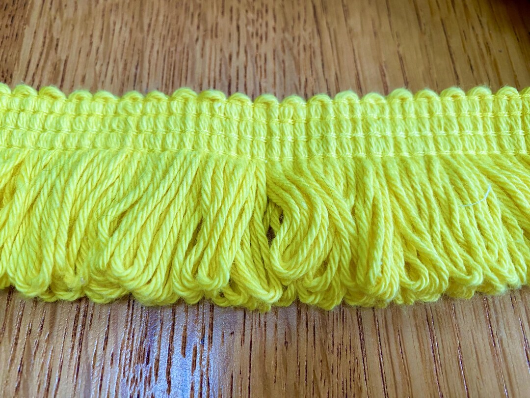 Vintage Yellow Fringe Passementerie Trim Vintage Trim for Pillows ...
