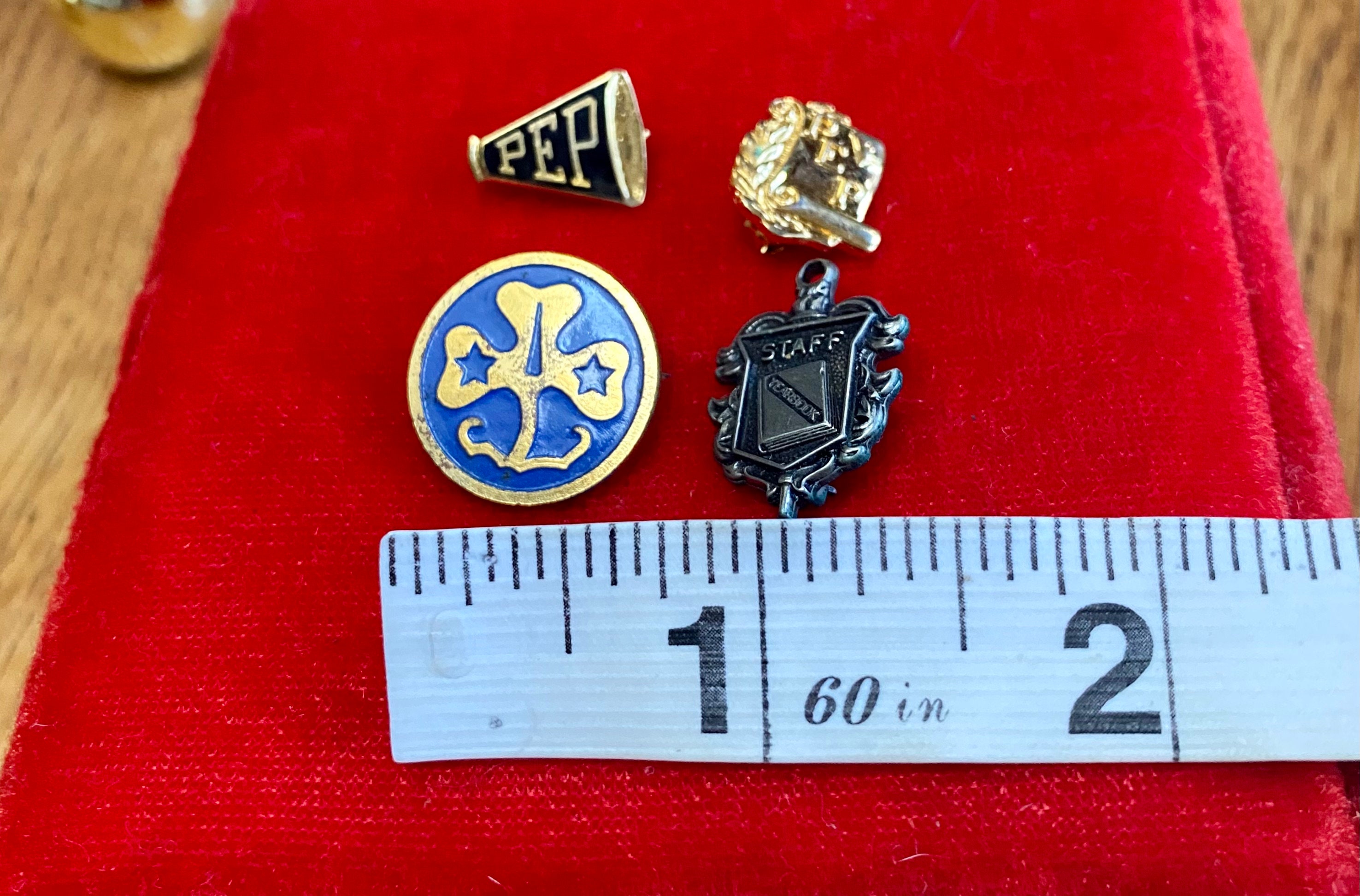 Vintage 70's High School Pins. Vintage Girl Scout Trefoil - Etsy