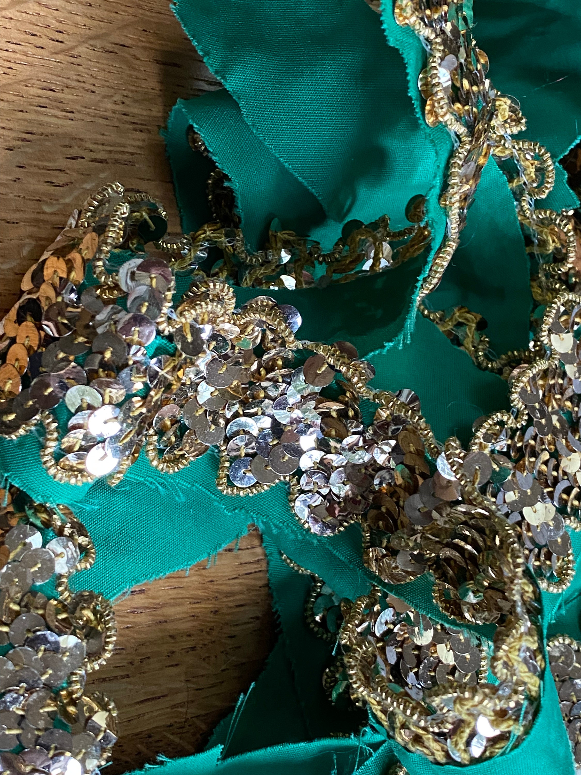 Gold Sequin Trim 2 Trim. Vintage up Cycle Gold Sequins for Crafting ...