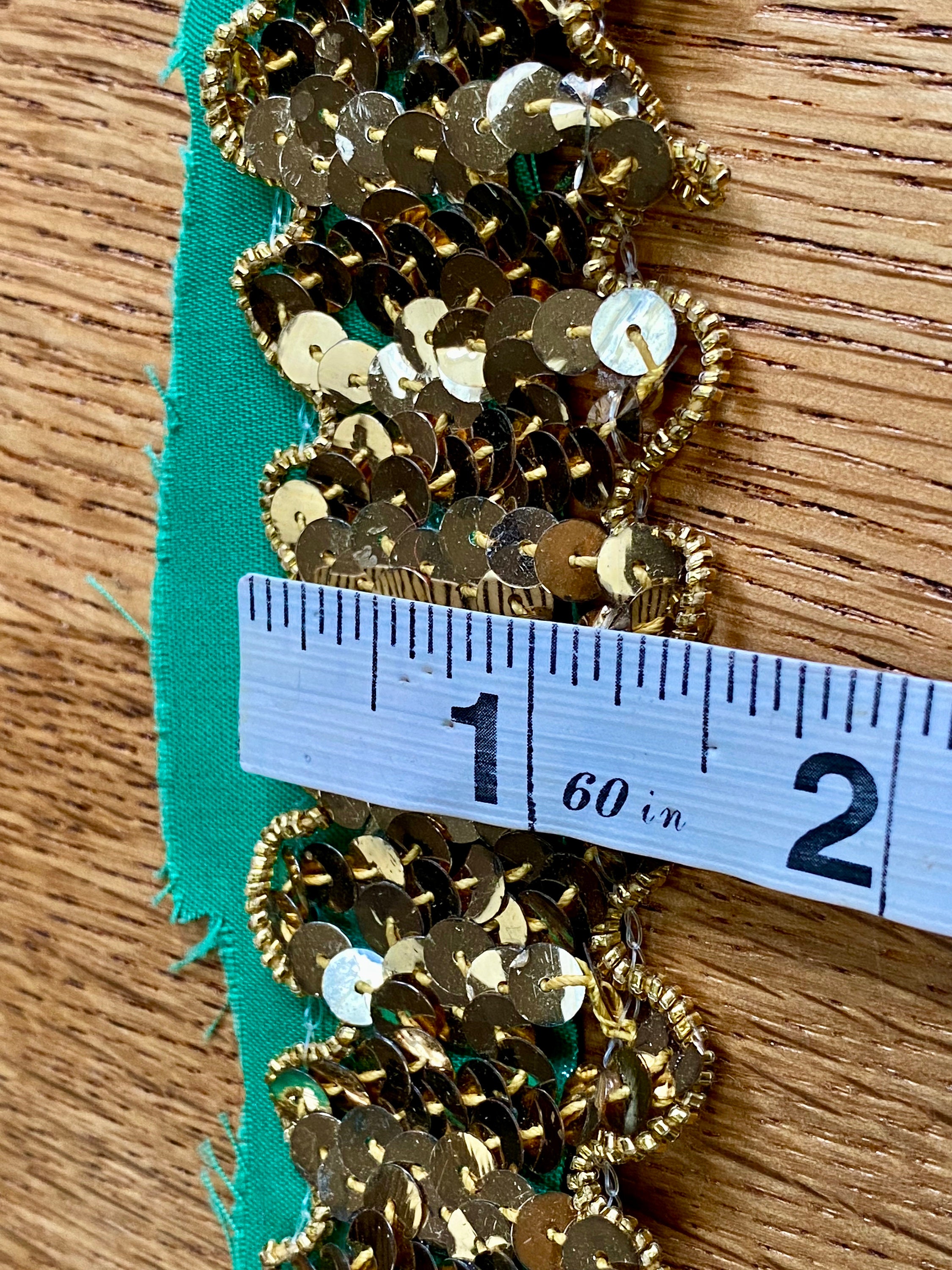 Gold Sequin Trim 2 Trim. Vintage up Cycle Gold Sequins for Crafting ...
