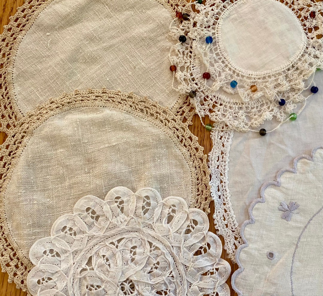 Vintage Doily Variety Sizes of Table Lace Crochet Doilies. Some ...