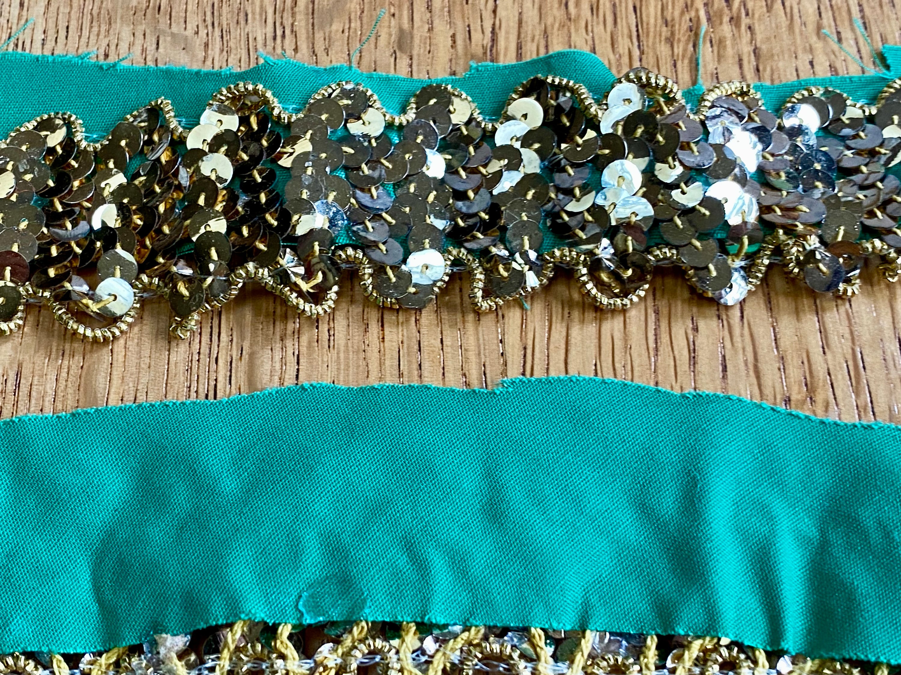 Gold Sequin Trim 2 Trim. Vintage up Cycle Gold Sequins for Crafting ...