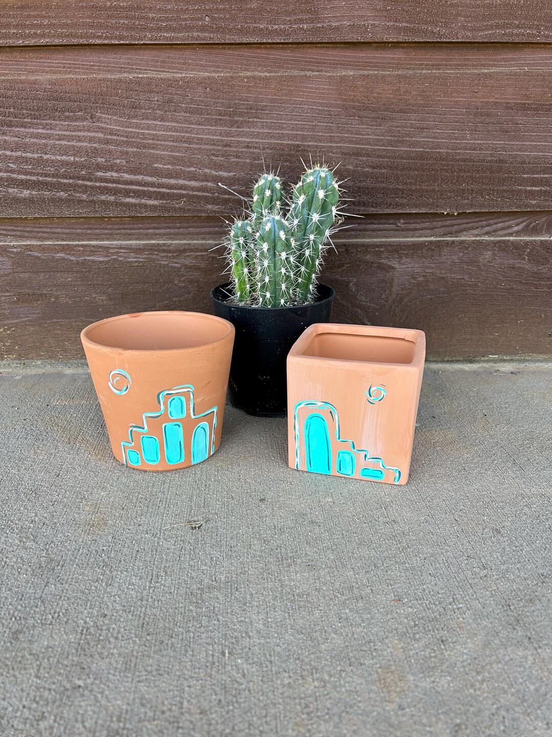 Western Planter // Western Art // Adobe Art - Etsy