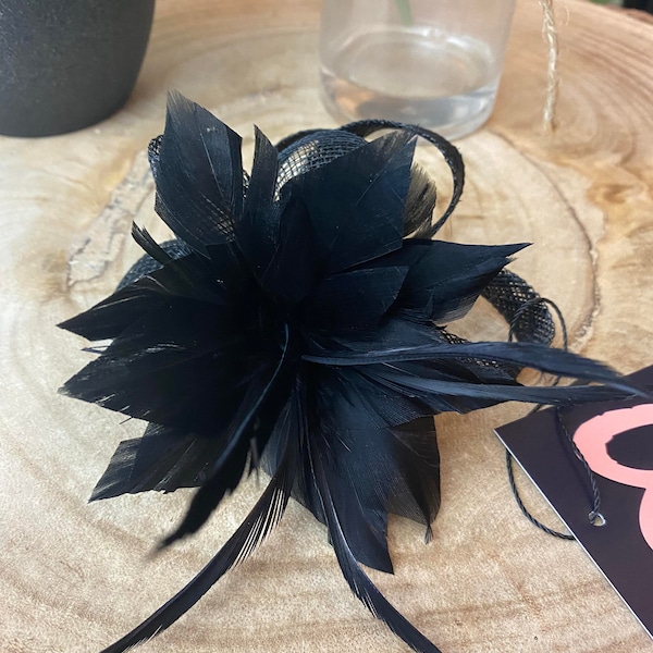 Black Fascinator - Etsy