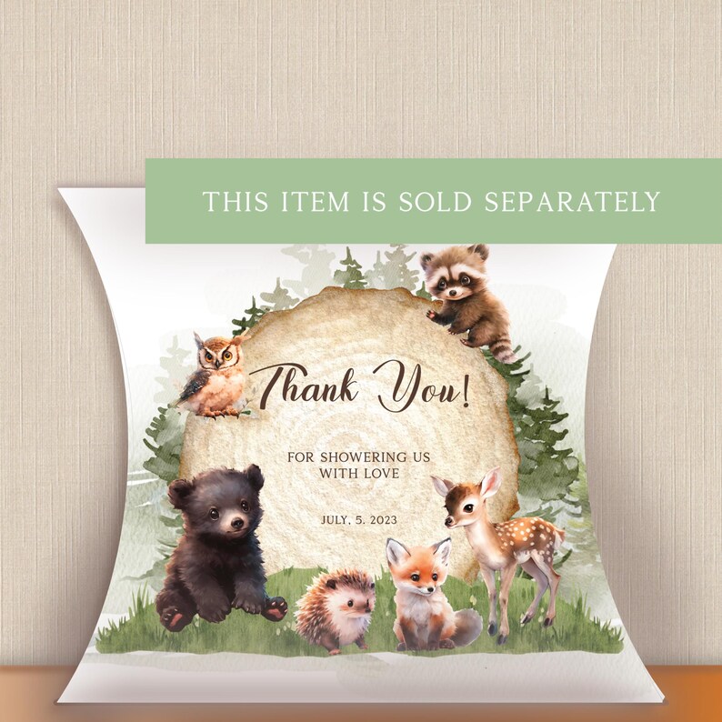 Woodland Animals Printable Decor for Baby Shower or Forest Birthday ...