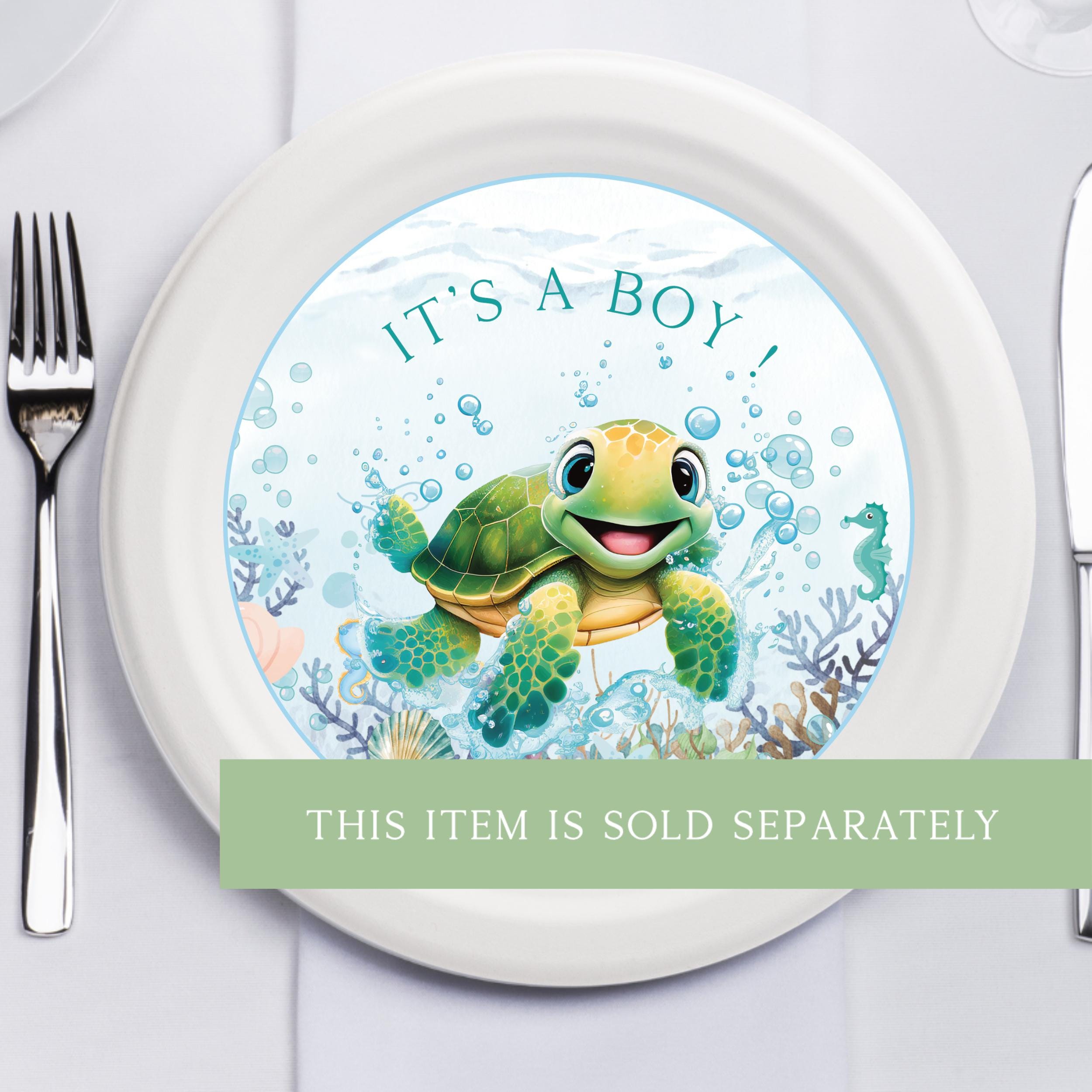 Turtle Baby Shower Invitation, Under the Sea, Boy Baby Shower ...