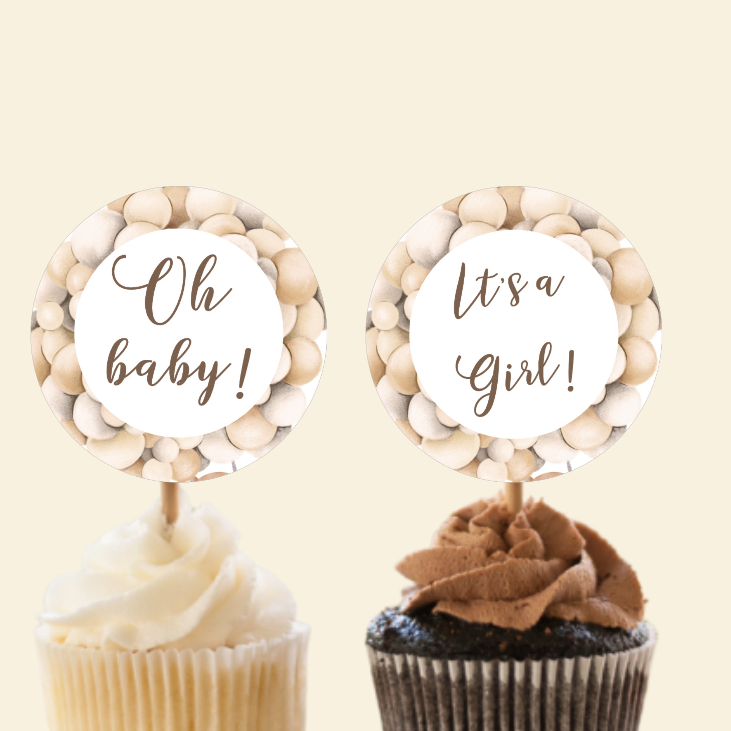 Bear | Cupcake Topper, Muffin Toppers, Baby Shower Decorations, Instant ...