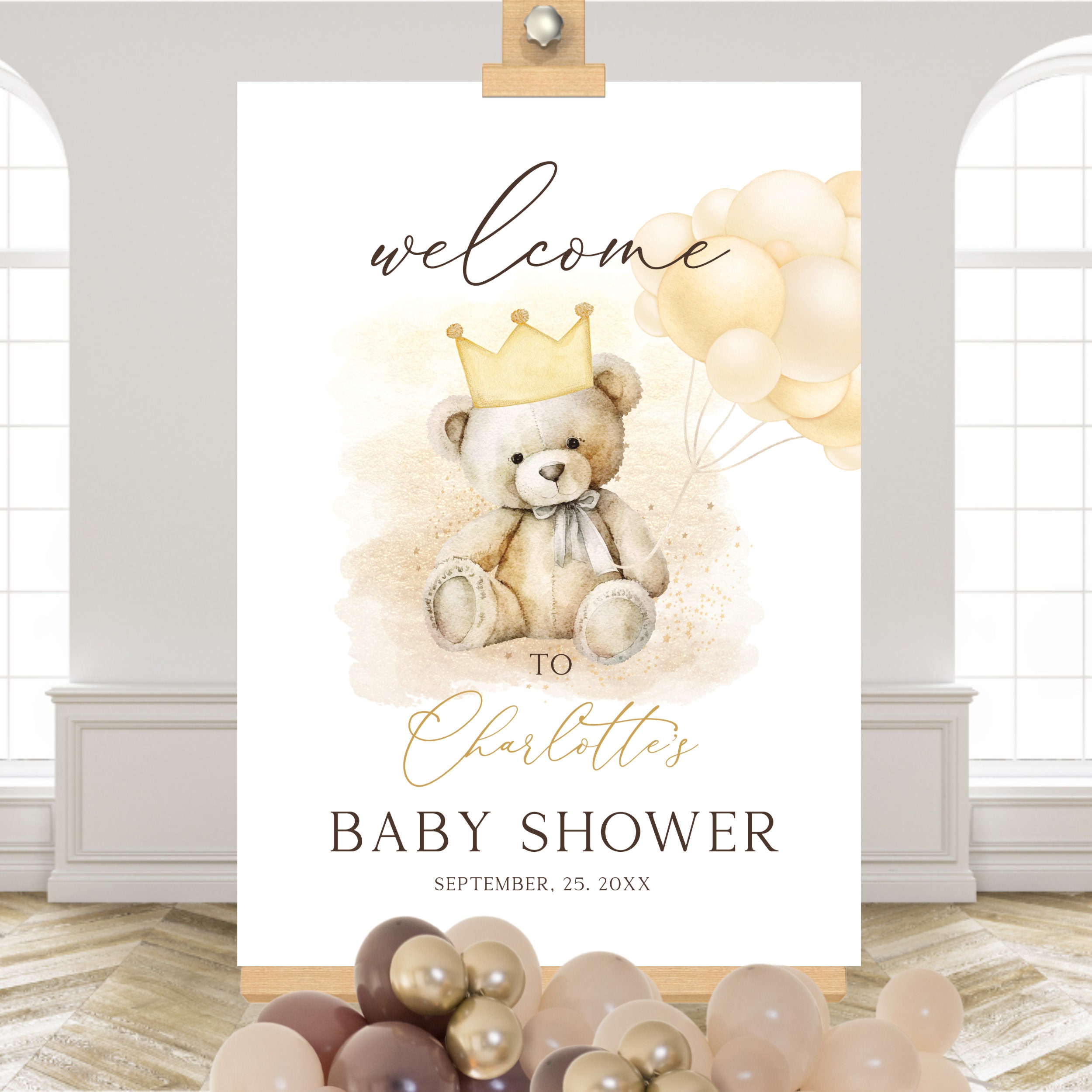 Teddy Bear Baby Shower Welcome Sign Baby Shower Sign - Etsy