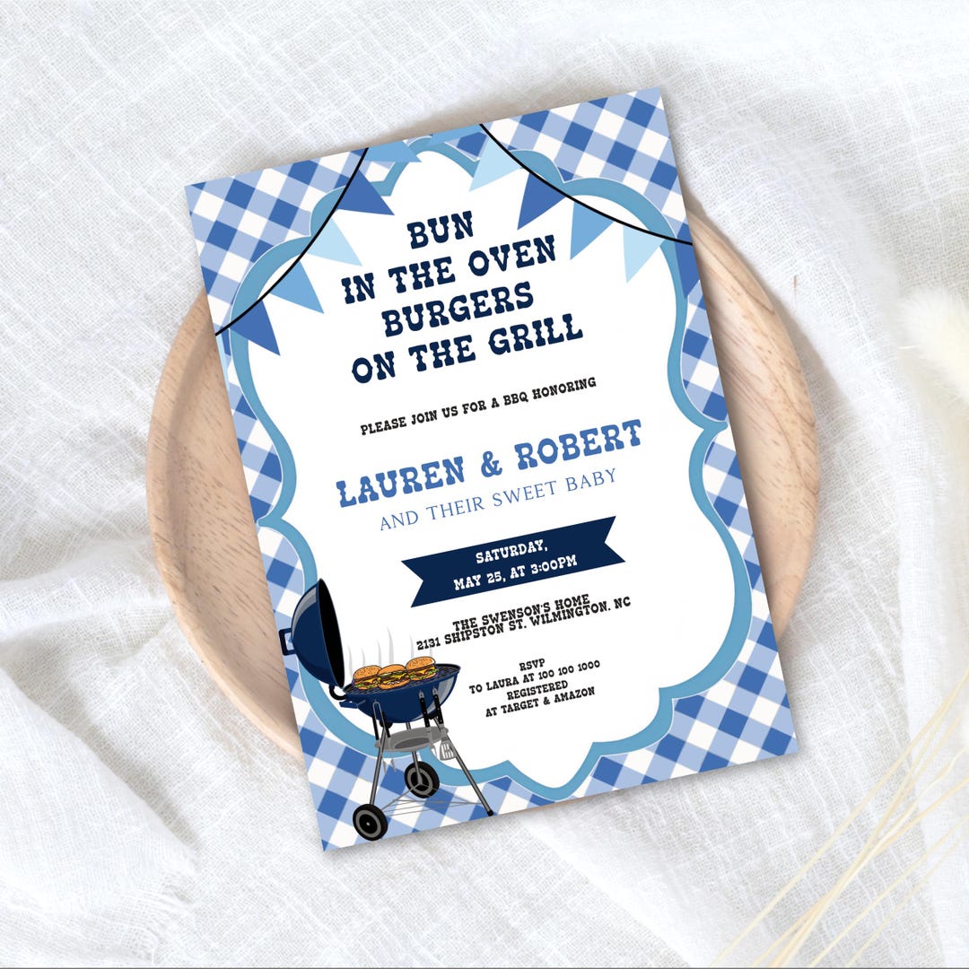 Editable Grill Baby Shower Invitation: Digital Baby Shower Invite ...
