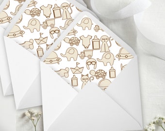EDITABLE Baby Shower ENVELOPE (Instant Download) - Etsy