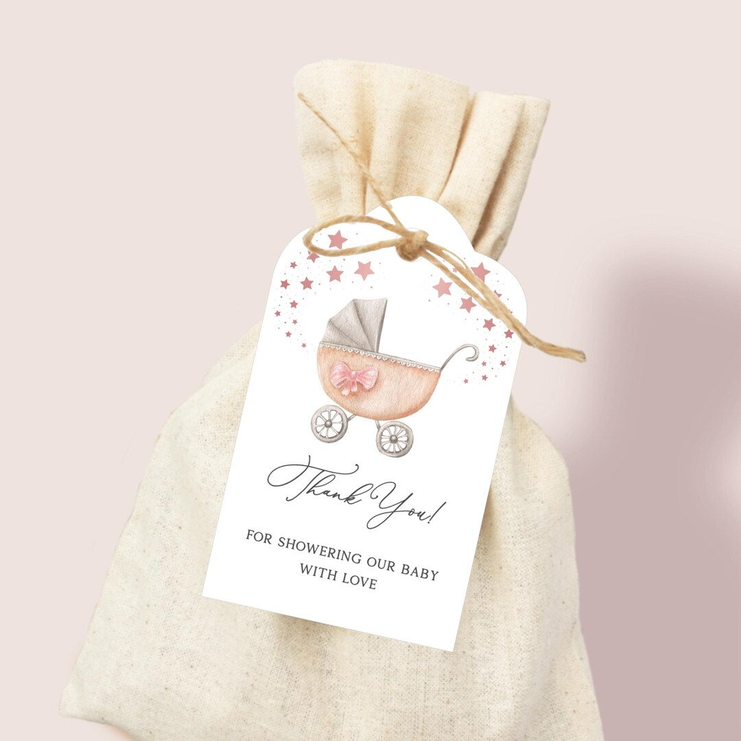 Thank You Gift Tag, Printable Gift Tag, Baby Shower Thank You Tag ...
