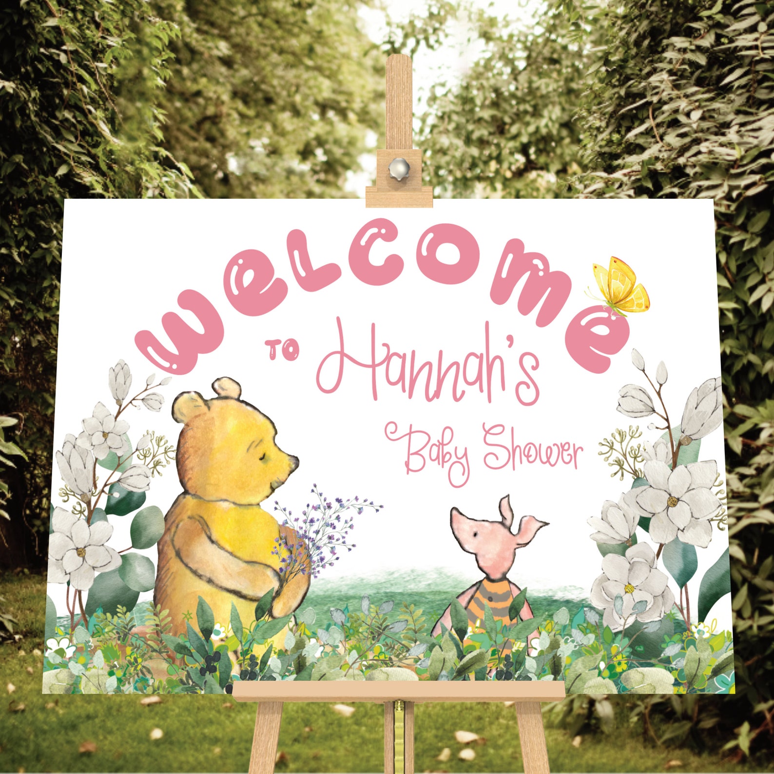 Winnie the Pooh Welcome Sign Template Winnie the Pooh Custom - Etsy ...