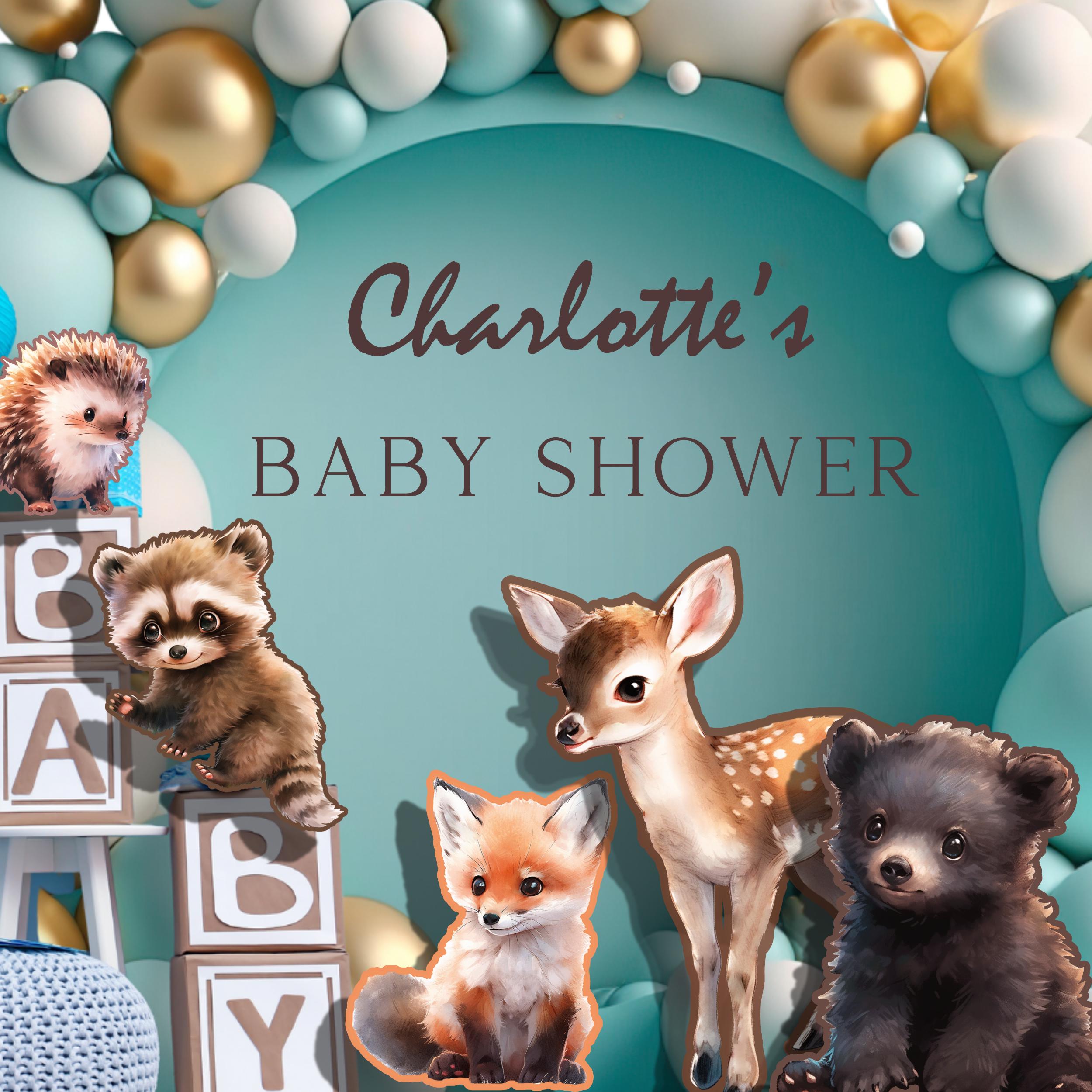 Woodland Animals Printable Decor for Baby Shower or Forest Birthday ...