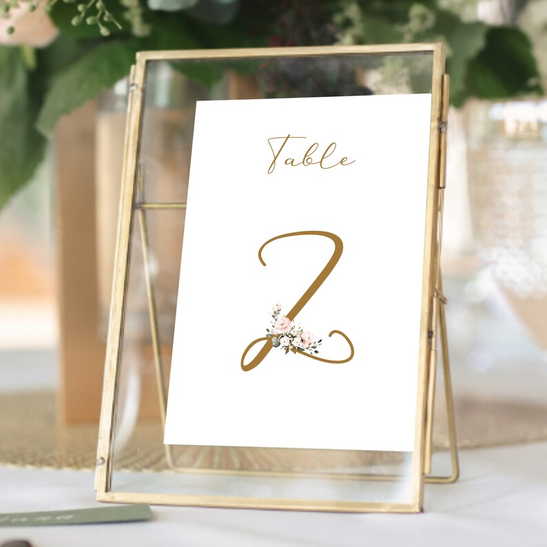 Table Number Template Printable Table Number Wedding Table - Etsy