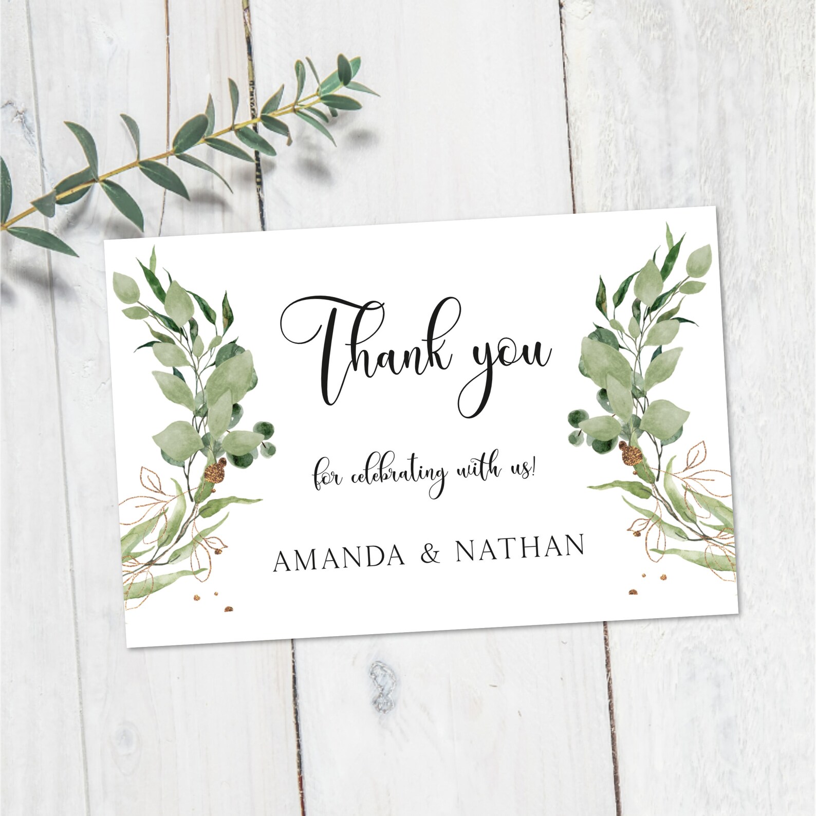 Thank You Card, Thank You Card Template, Editable Thank You Card W153 ...