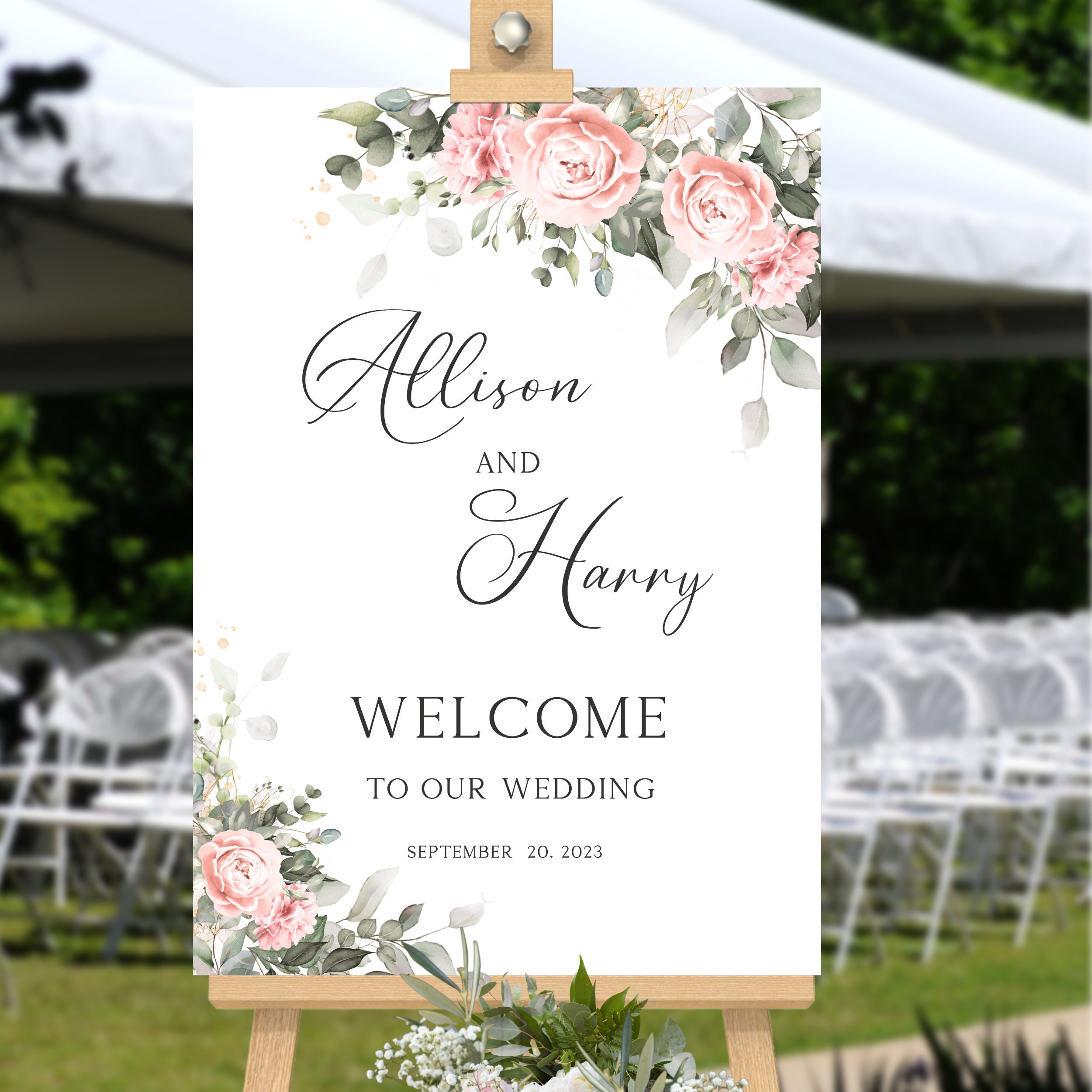 Wedding Sign Template, Wedding Welcome Sign, Wedding Sign, Editable ...