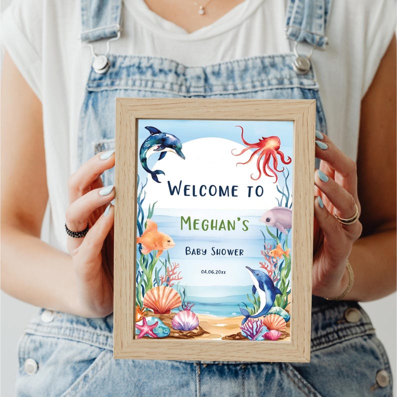 Underwater World Welcome Sign: Printable Instant Download for Baby ...