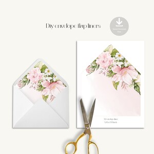 Floral Envelope Liner, Envelope Liner Template, Envelope Liners, Floral ...