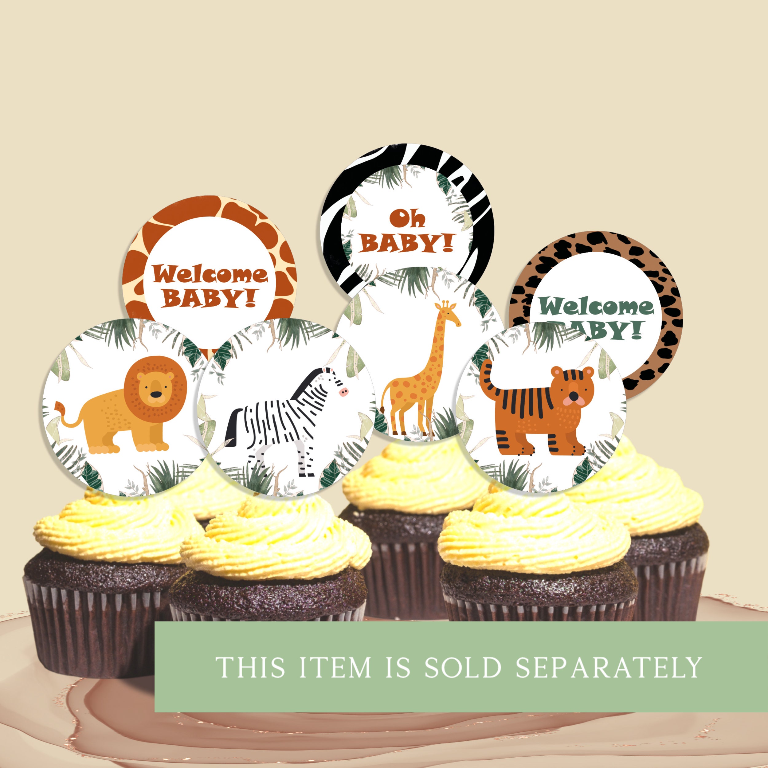 Safari Baby Shower Bottle Label, Safari Animals, Editable Label ...