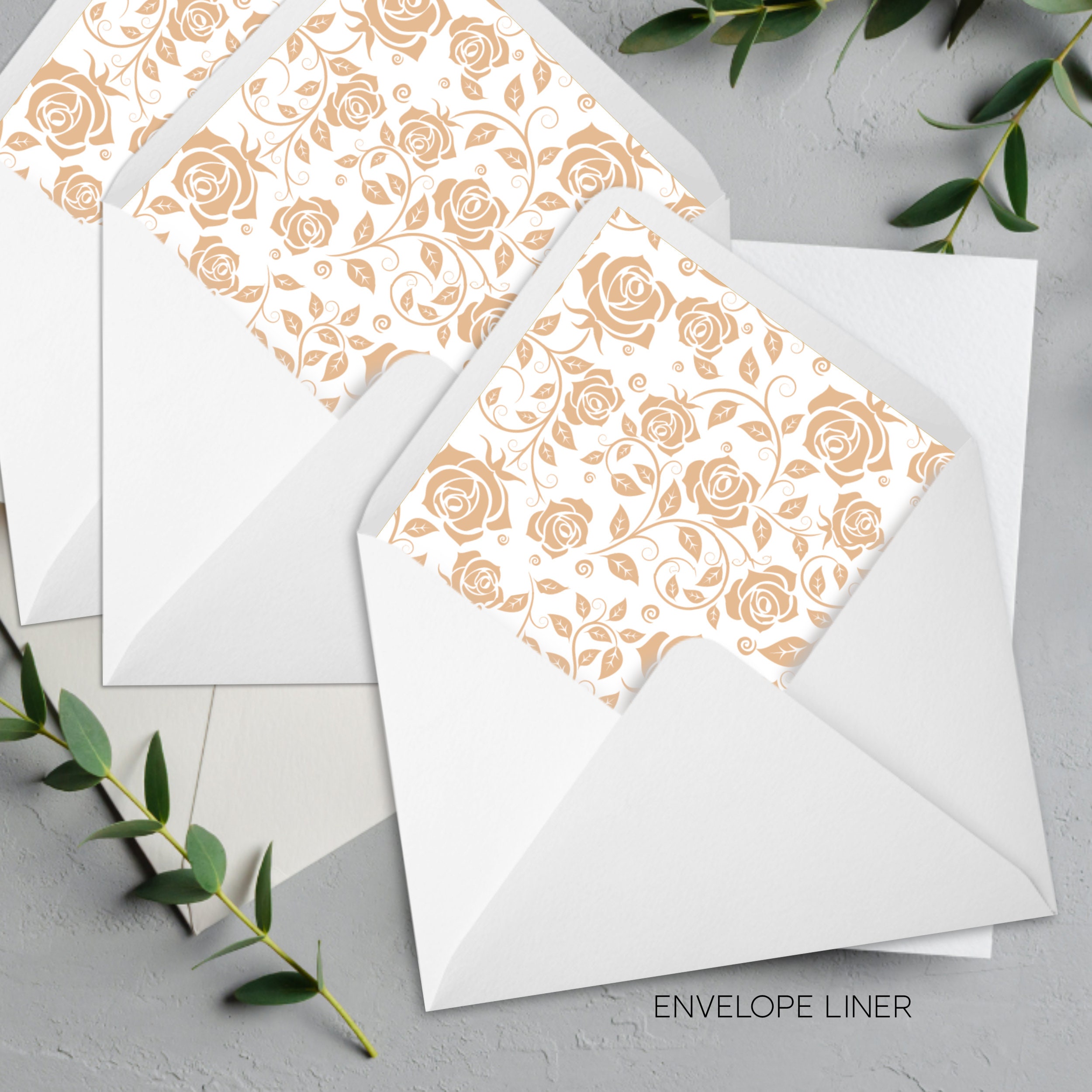 Floral Envelope Liner Envelope Liner Template Wedding - Etsy