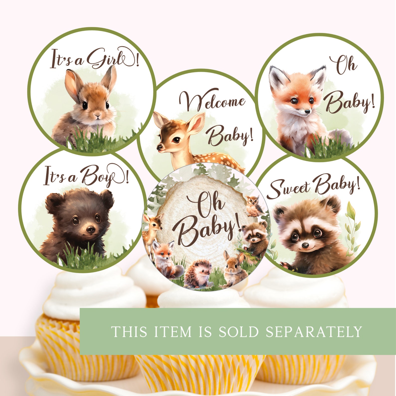 Woodland Forest Animals Baby Shower Bundle - Invitation Template ...