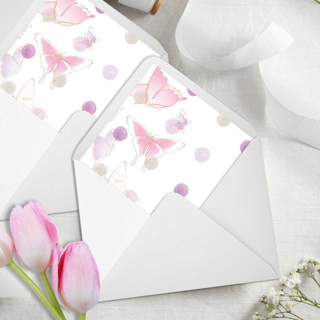 Butterfly | Envelope Liner, Envelope Liner Template, Envelope Liners ...