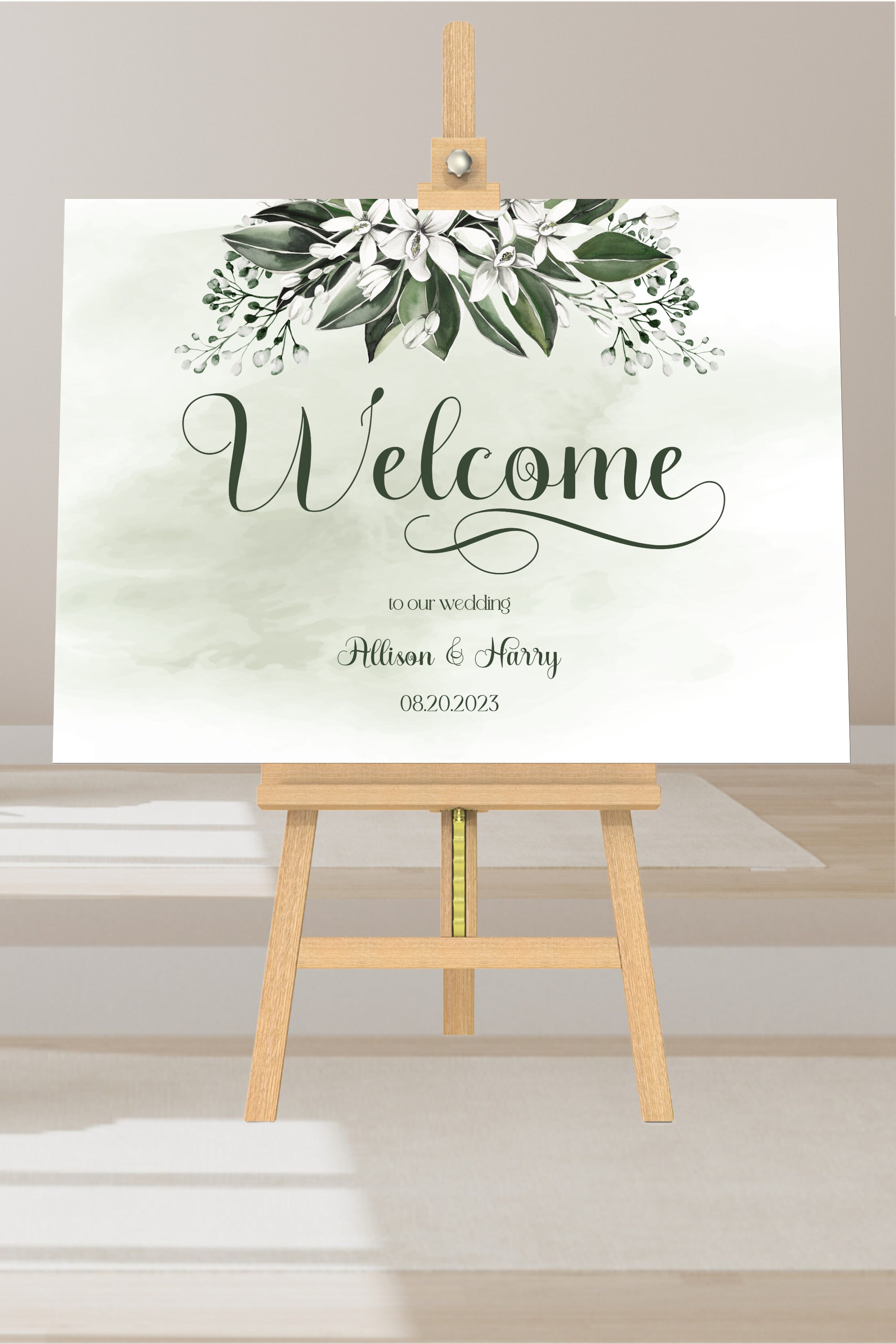 Floral Welcome Sign Template Download Editable Wedding Sign - Etsy