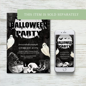 Printable Card and Digital Halloween Invitation, Instant Download - Etsy