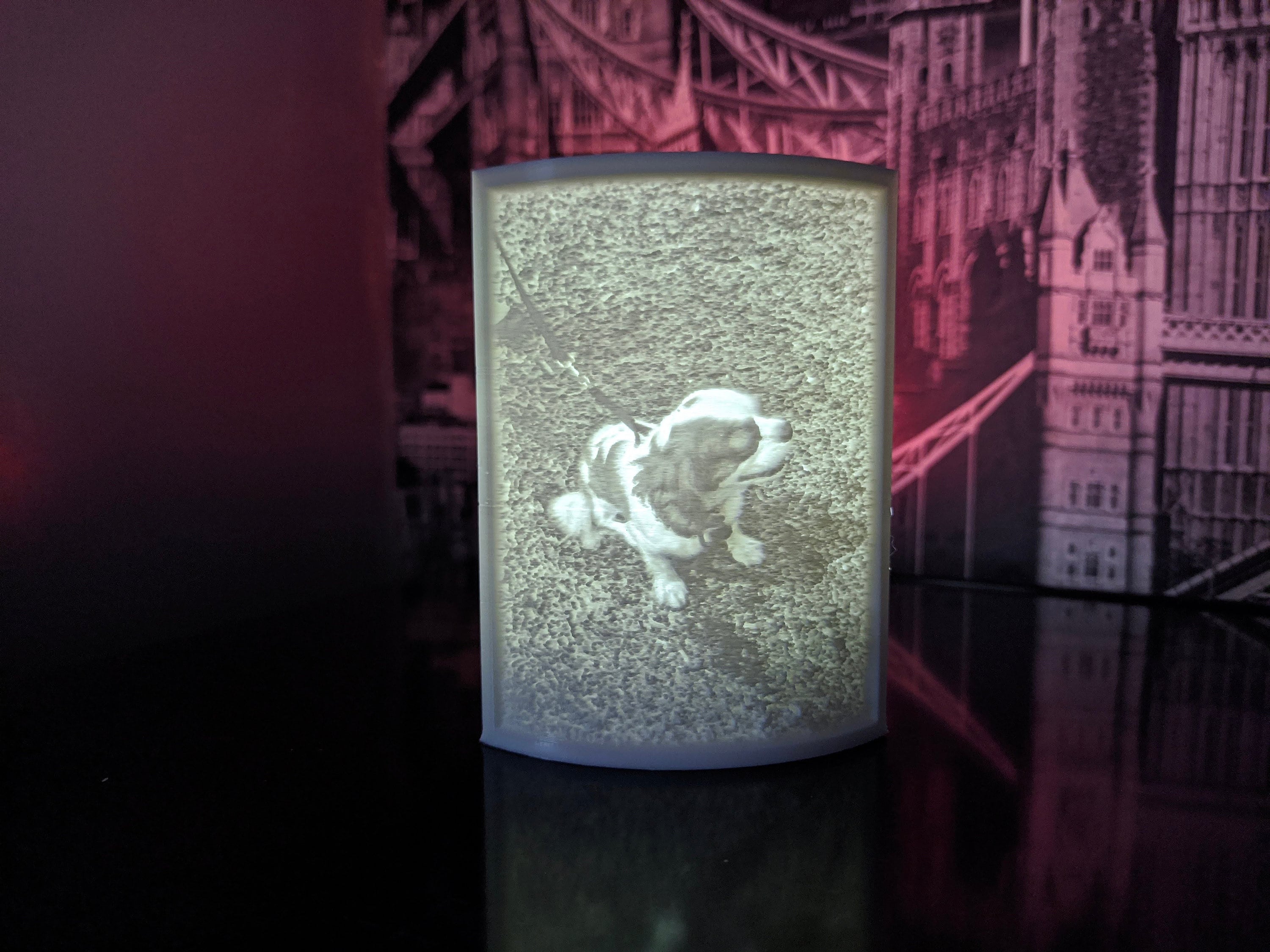 Custom Lithophane | 3D Printed Photo Gift | Freestanding or With Light ...